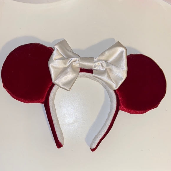 Accessories | Disney Red Velvet Mouse Ears | Poshmark
